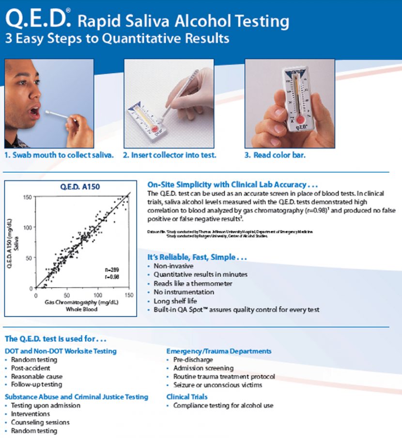 QED A-150 Alcohol Test | DOT Approved | Blue Grass Drug Screen