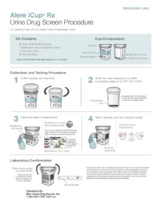 Alere iCup Rx Procedure Card (1) | Blue Grass Drug Screen
